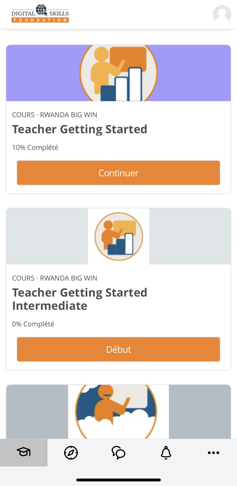 DSF training on mobile – Knowledge base